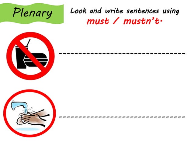 must or mustn't - modal verbs - class rules | PPTX