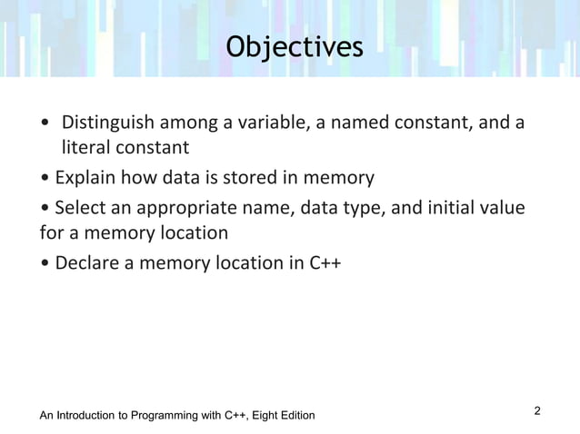 Lesson 3.1 variables and constant | PPT