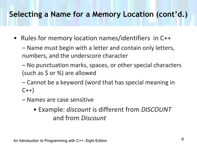 Lesson 3.1 variables and constant | PPT