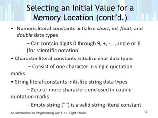 Lesson 3.2 data types for memory location | PDF