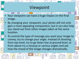 Lesson 3 photography | PPT