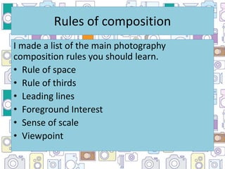 Lesson 3 photography | PPT