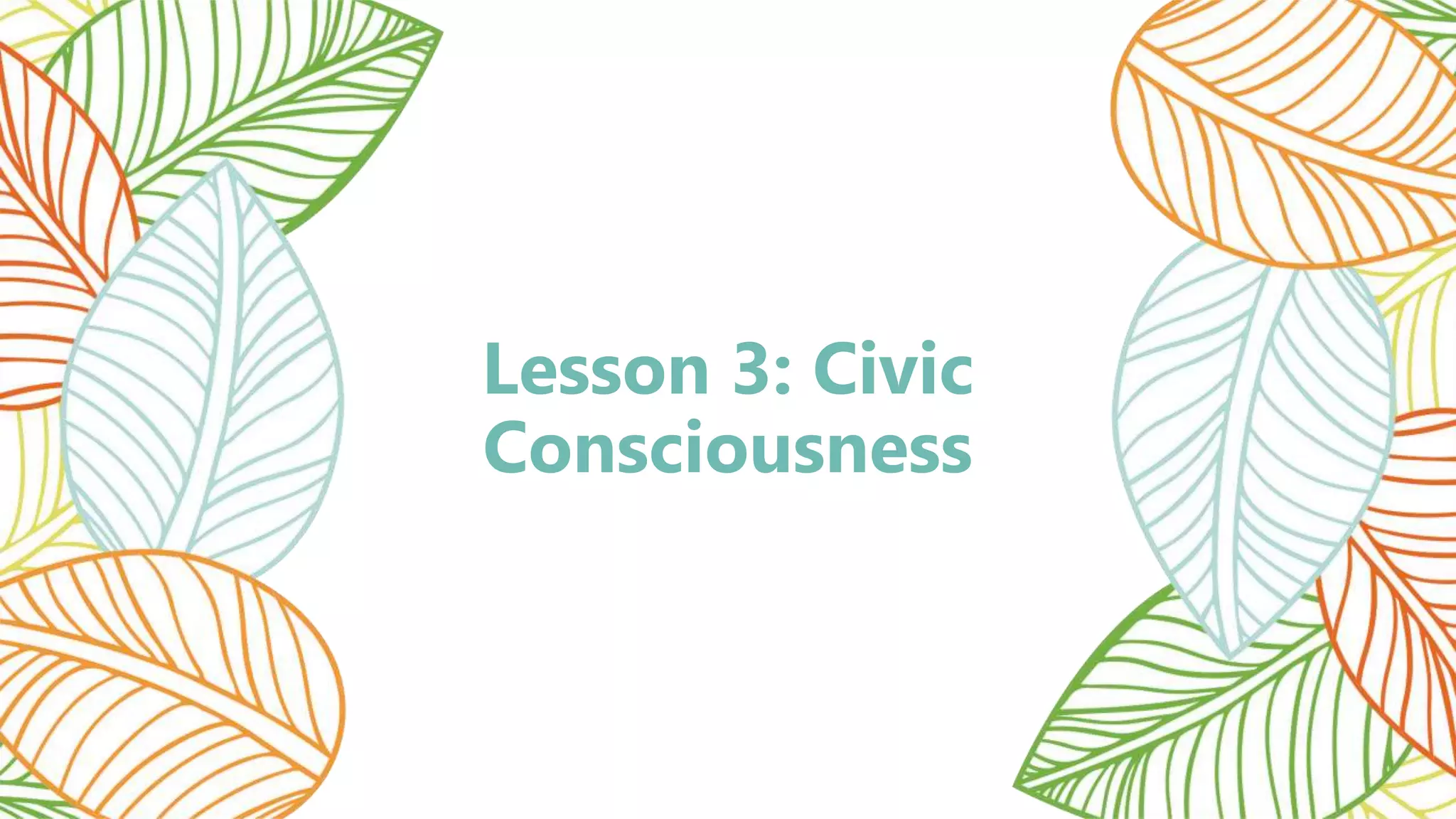 Lesson 3 Civic consciousness | PPTX
