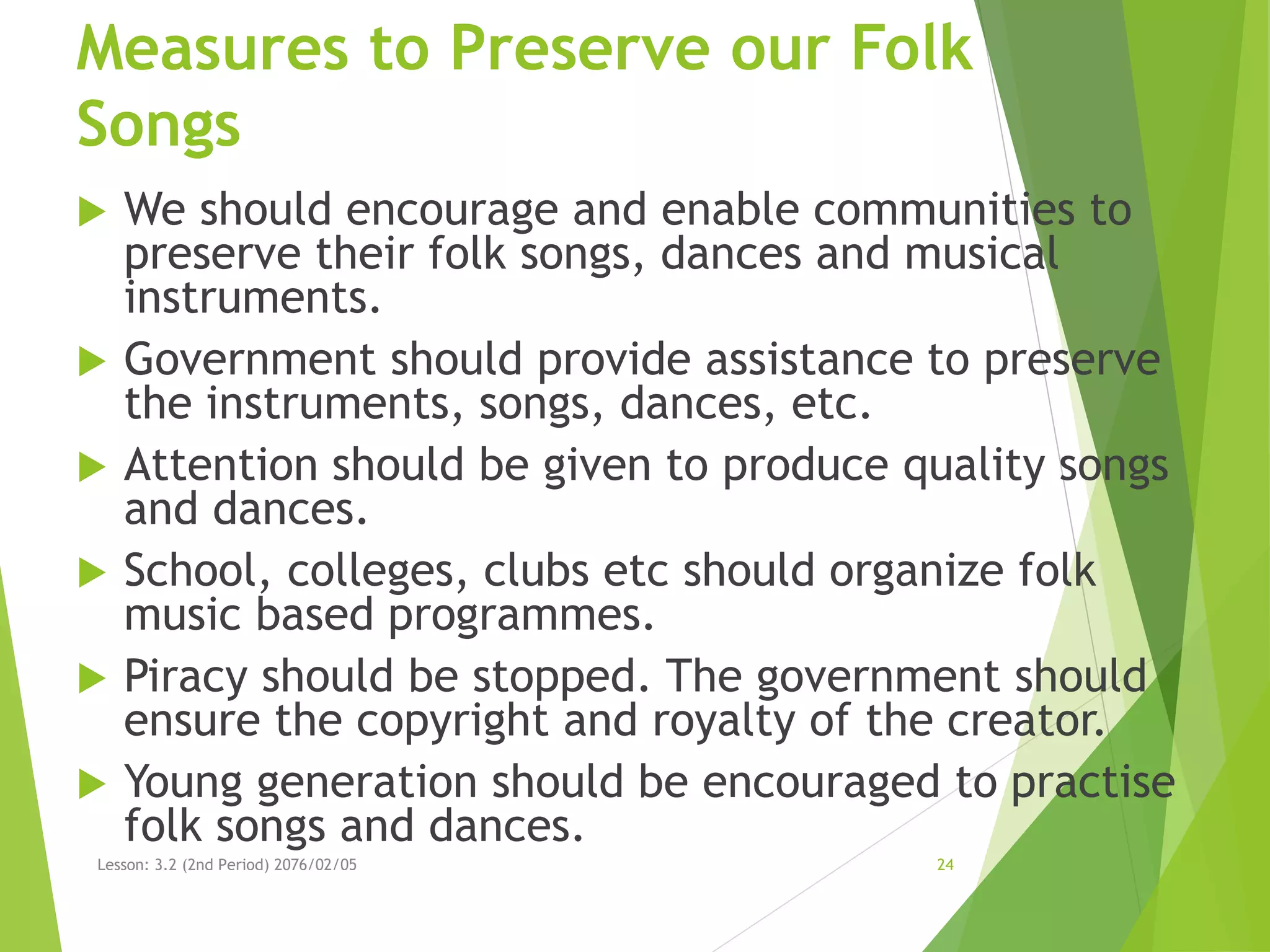 Lesson 3.3 (ten social) Nepali Folk Musical Instruments | PPTX