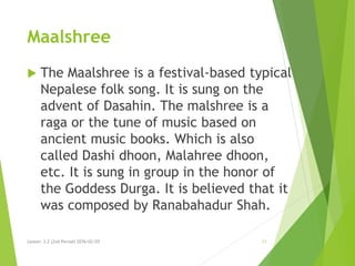 Lesson 3.4 (ten social) Nepali Folk Dances and Classical Dances | PPTX