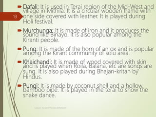 Lesson 3.3 (ten social) Nepali Folk Musical Instruments | PPT