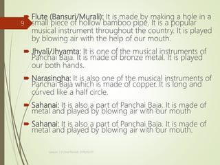Lesson 3.3 (ten social) Nepali Folk Musical Instruments | PPT