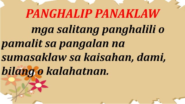 PANGHALIP PANAKLAW | PPTX