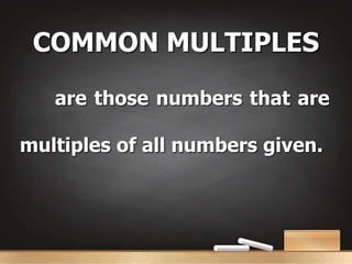 Multiples and Common Multiples | PPTX