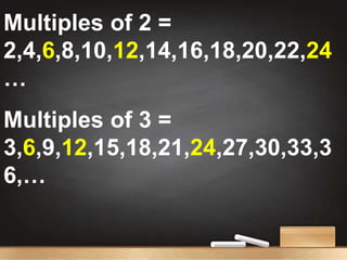 Multiples and Common Multiples | PPTX