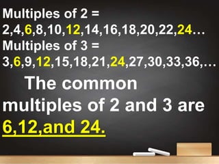 Multiples and Common Multiples | PPTX