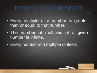 Multiples and Common Multiples | PPTX