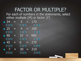 Multiples and Common Multiples | PPTX