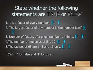 Multiples and Common Multiples | PPTX