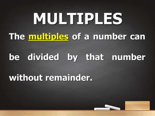 Multiples and Common Multiples | PPTX