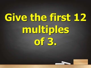 Multiples and Common Multiples | PPTX