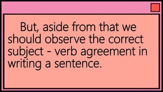 Subject-Verb Agreement | PPTX