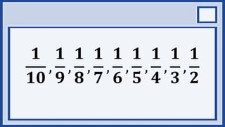 Arranging Unit Fraction | PPTX