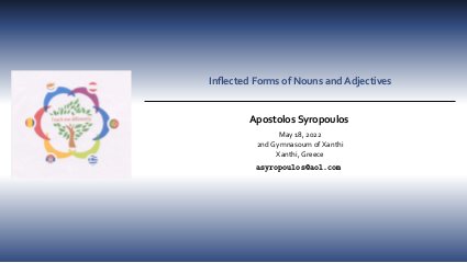 Inflected Forms of Nouns and Adjectives | PPT