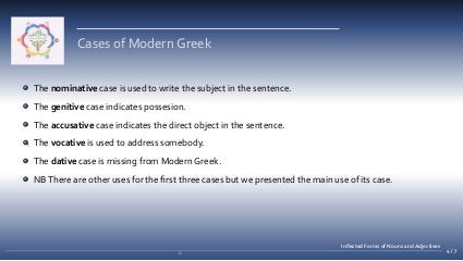 Inflected Forms of Nouns and Adjectives | PPT