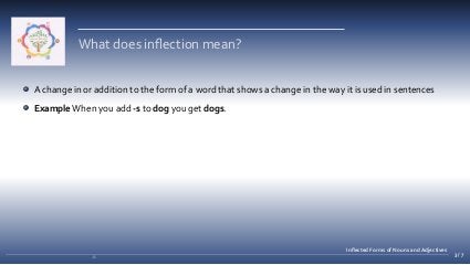 Inflected Forms of Nouns and Adjectives | PPT