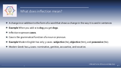 Inflected Forms of Nouns and Adjectives | PPT