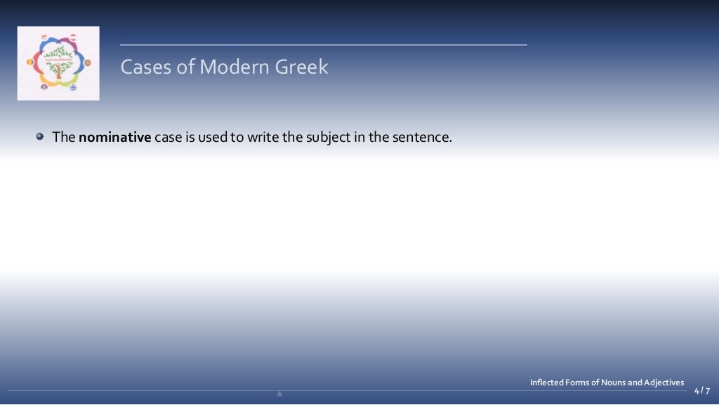 Inflected Forms of Nouns and Adjectives | PPT