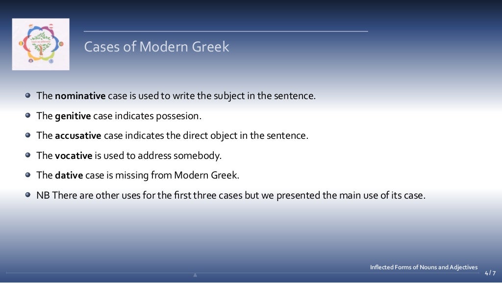 Inflected Forms of Nouns and Adjectives | PPT