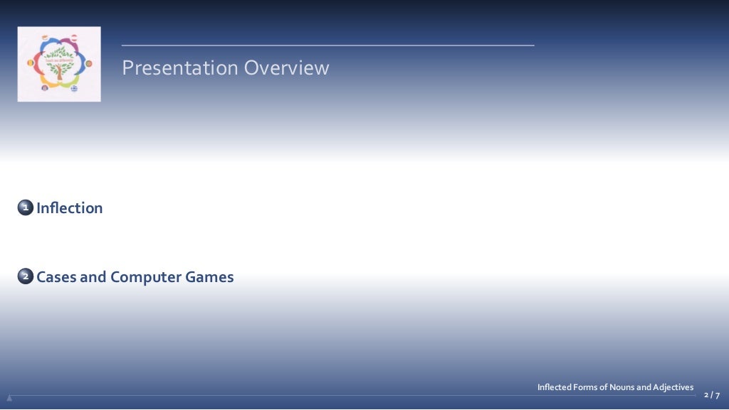 Inflected Forms of Nouns and Adjectives | PPT