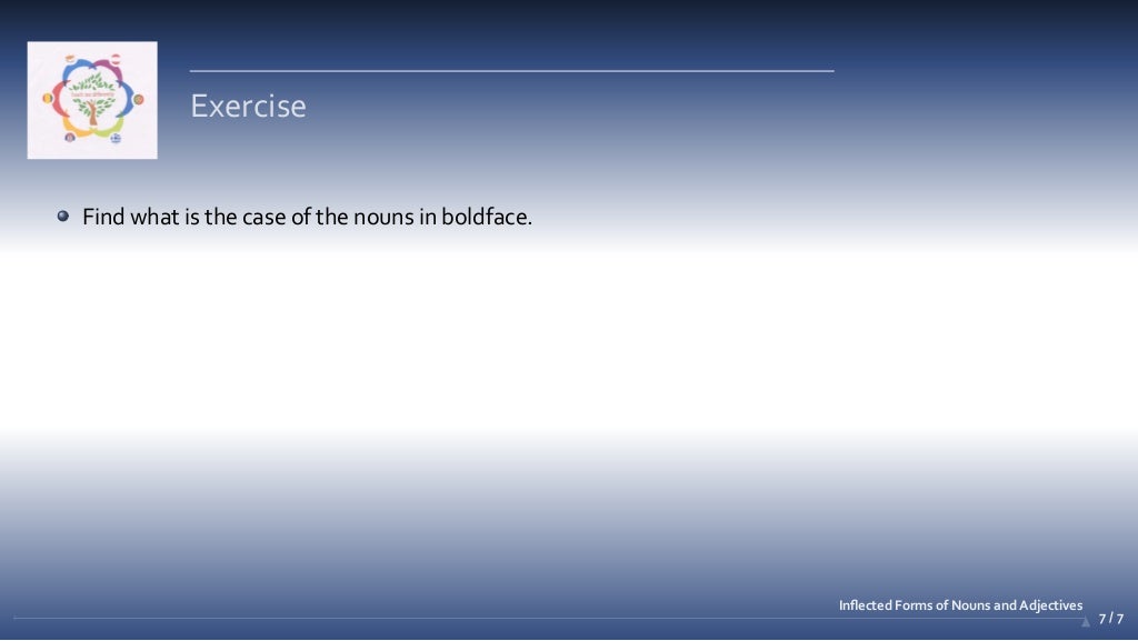 Inflected Forms of Nouns and Adjectives | PPT