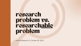Formulating research problem and questions | PDF