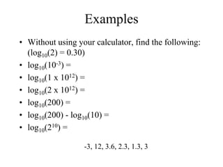 Lesson 3 Logs and Sound Levels,Examples.pptx