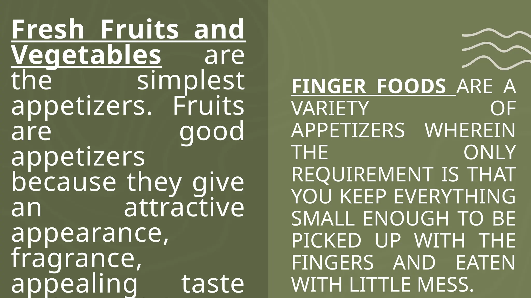 Mise' En Place, Prepare and present salad and dressing | PPTX