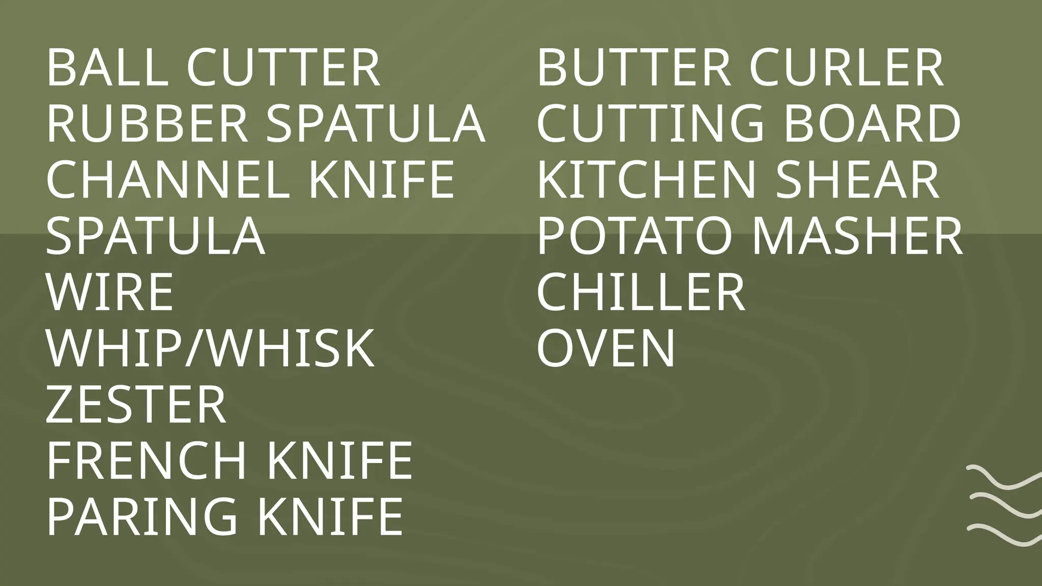 Mise' En Place, Prepare and present salad and dressing | PPTX | Cooking ...