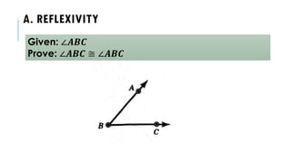 Properties of Equality; Reflexive, Symmetric, Transitive, Addition ...