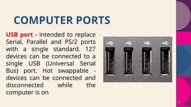 Lesson 3. Computer ports in computer systems servicing 8 | PPTX ...