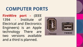 Lesson 3. Computer ports in computer systems servicing 8 | PPTX ...
