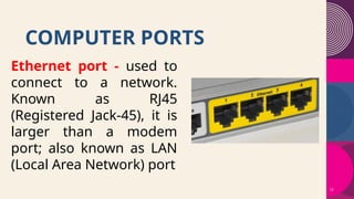 Lesson 3. Computer ports in computer systems servicing 8 | PPTX ...