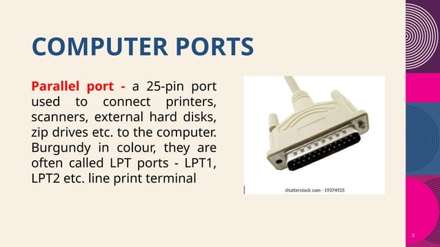 Lesson 3. Computer ports in computer systems servicing 8 | PPTX | Computer Peripherals | Computing