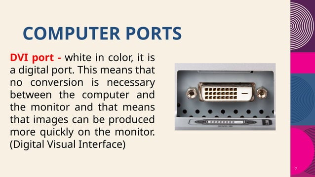 Lesson 3. Computer ports in computer systems servicing 8 | PPTX | Computer Peripherals | Computing