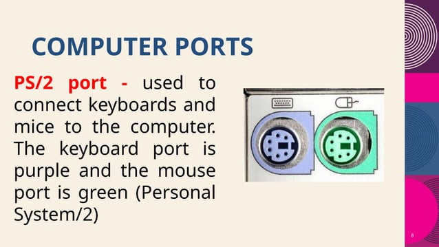 Lesson 3. Computer ports in computer systems servicing 8 | PPTX | Computer Peripherals | Computing