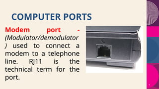 Lesson 3. Computer ports in computer systems servicing 8 | PPTX ...