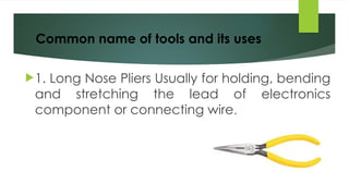Using and maintaining Hand Tools, types of tools | PPTX