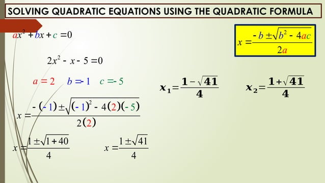 Lesson 3.2 Solving Quadratic Equations by Quadratic Formula.pptx