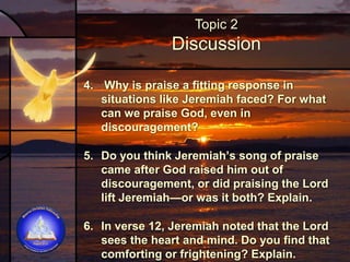 Lesson 3-3C Discouragement: Remember Who's In Control | PPT