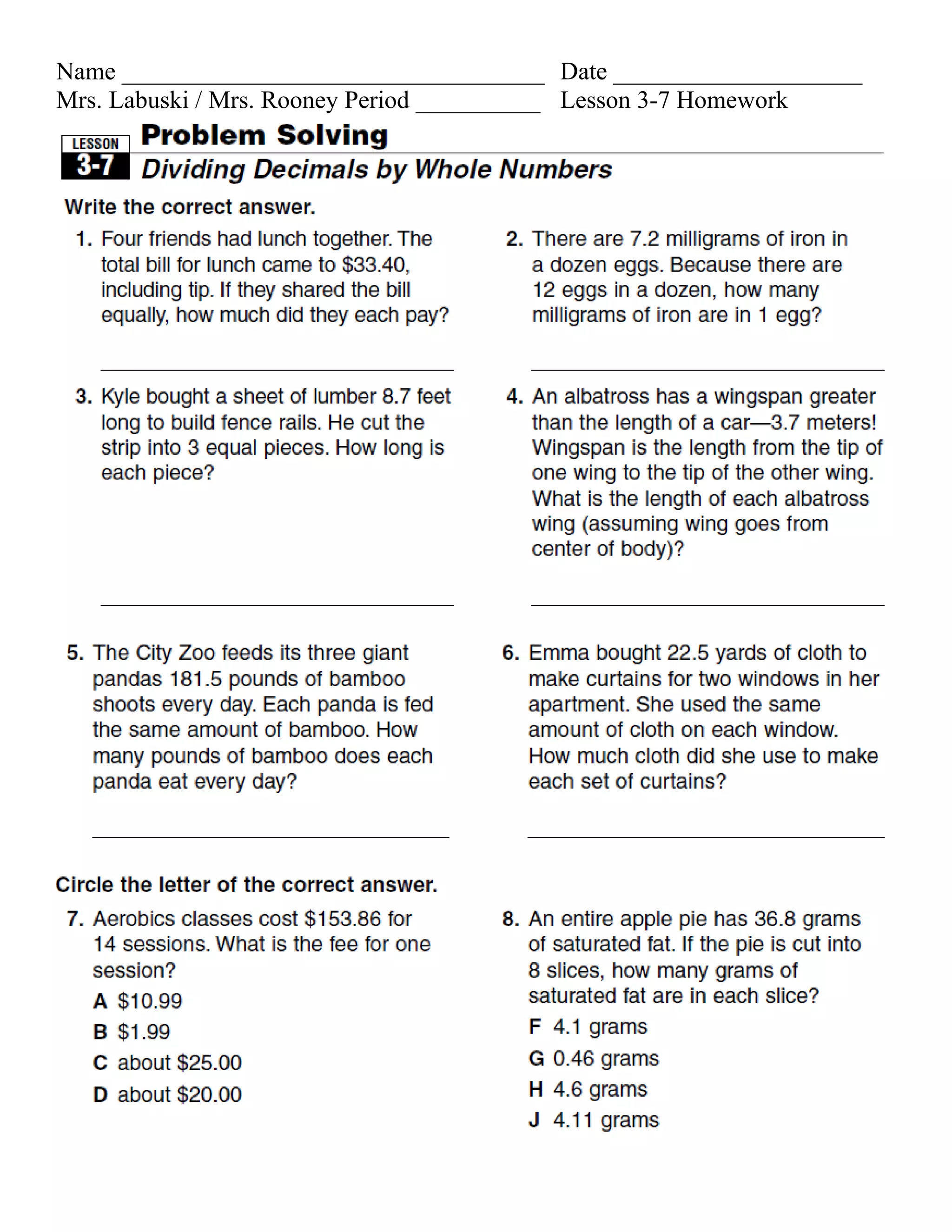 Lesson 3 7 diving decimals by whole numbers | DOC