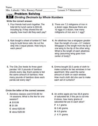 Lesson 3 7 diving decimals by whole numbers | DOC