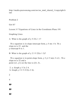 Lesson 3-7 Equations of Lines in the Coordinate Plane 189.docx