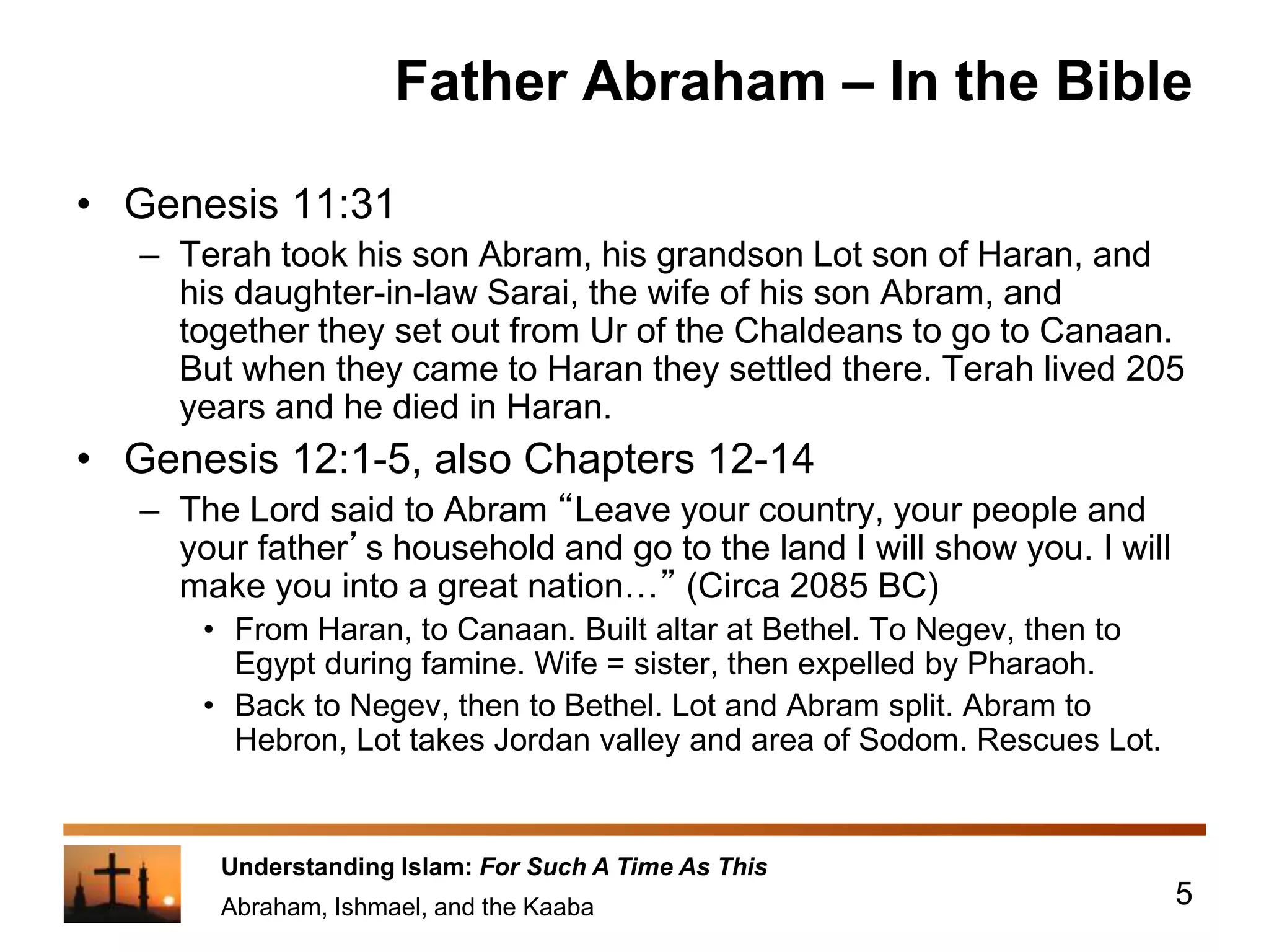 Lesson 3 Abraham Ishmael and Kaaba | PPTX | Christianity | Religion ...