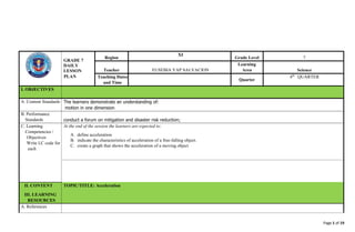Lesson 3- Acceleration motion in one dimension | DOCX
